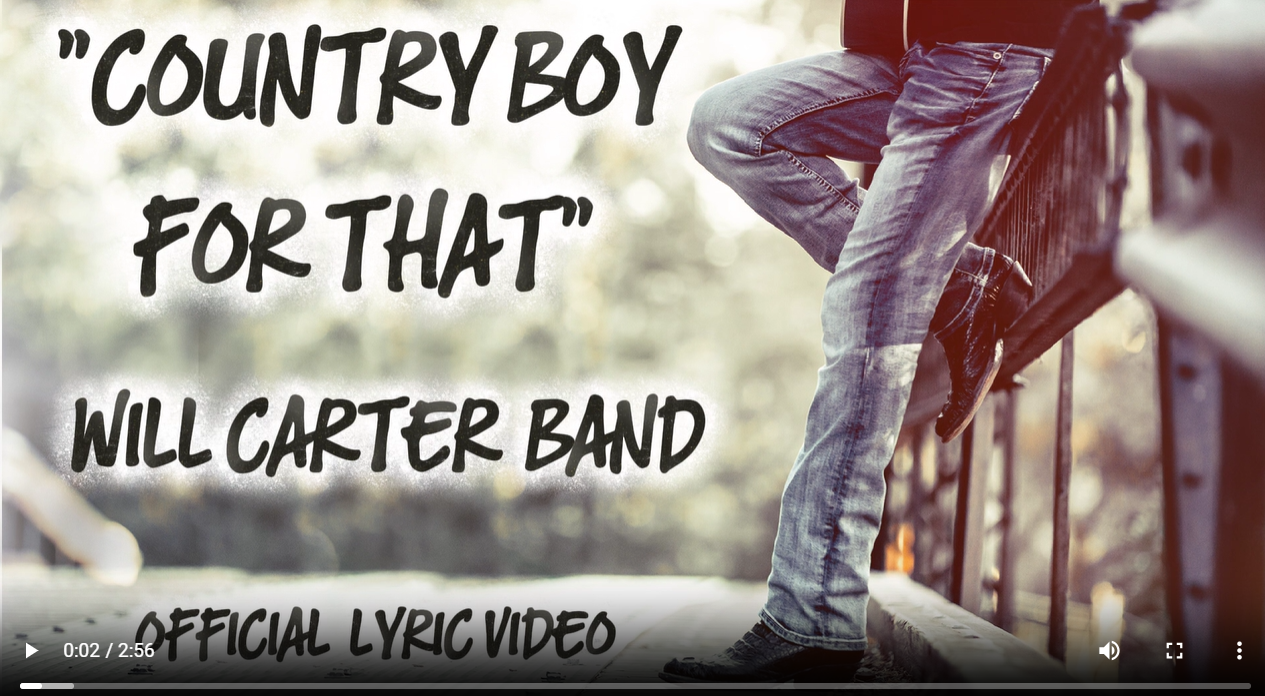 New Release: "Country Boy for That" – Will Carter Band's Store